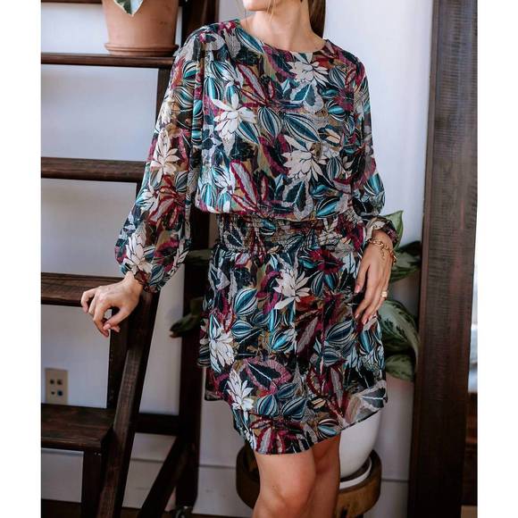 Veronica M | Dresses | New Veronica M Chiffon Ruffle Dress In Lolite ...